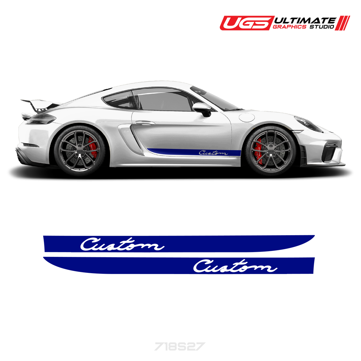 Side Stripe Graphics fits Porsche Cayman – Ultimate Graphics Studio