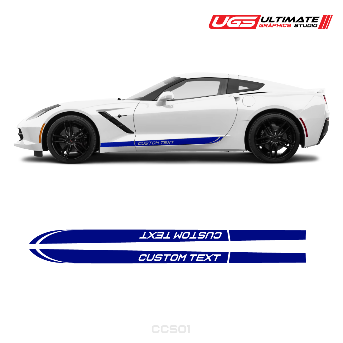 Corvette Side Custom Text Graphics – Ultimate Graphics Studio
