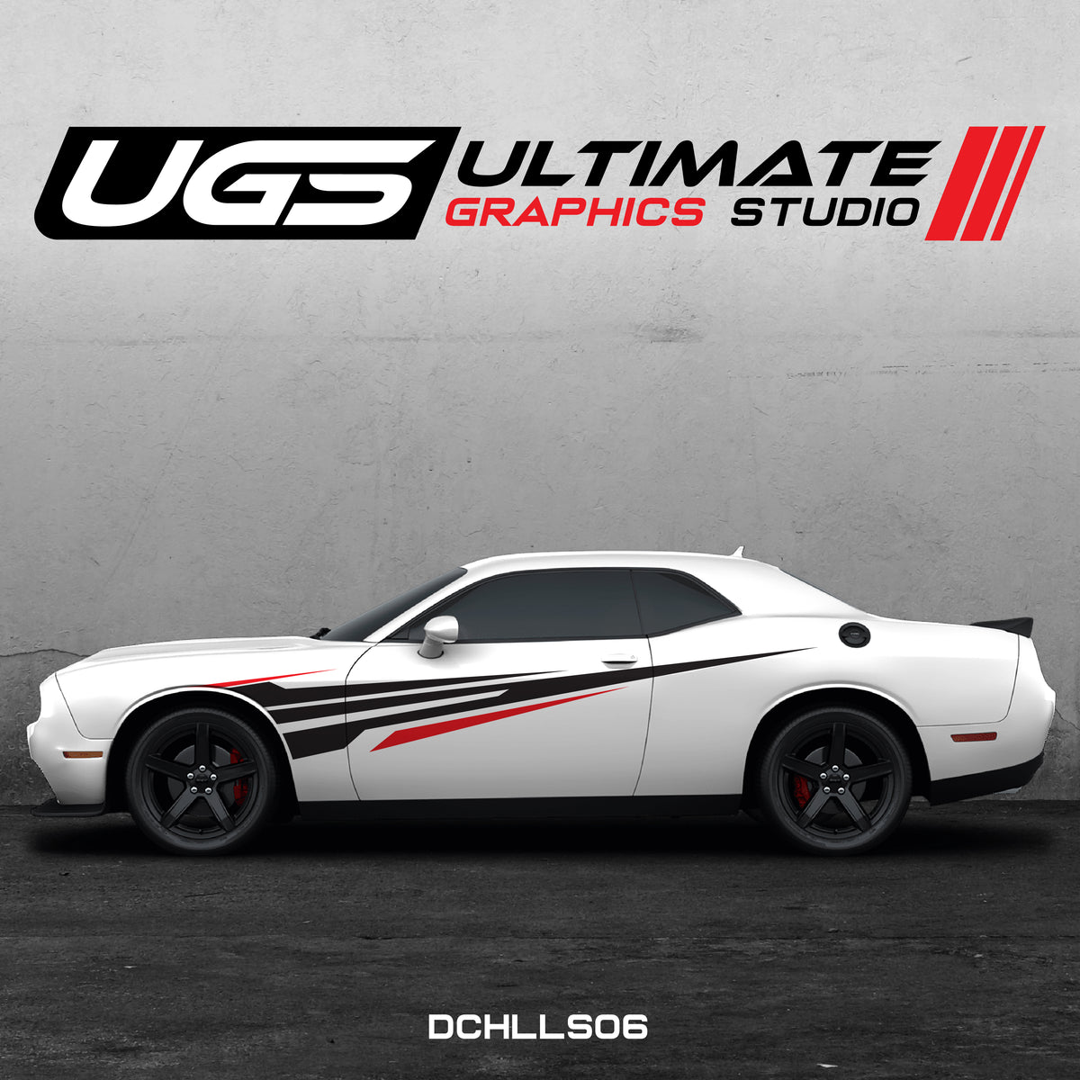Dodge Challenger Side Graphics 2 Colors – Ultimate Graphics Studio