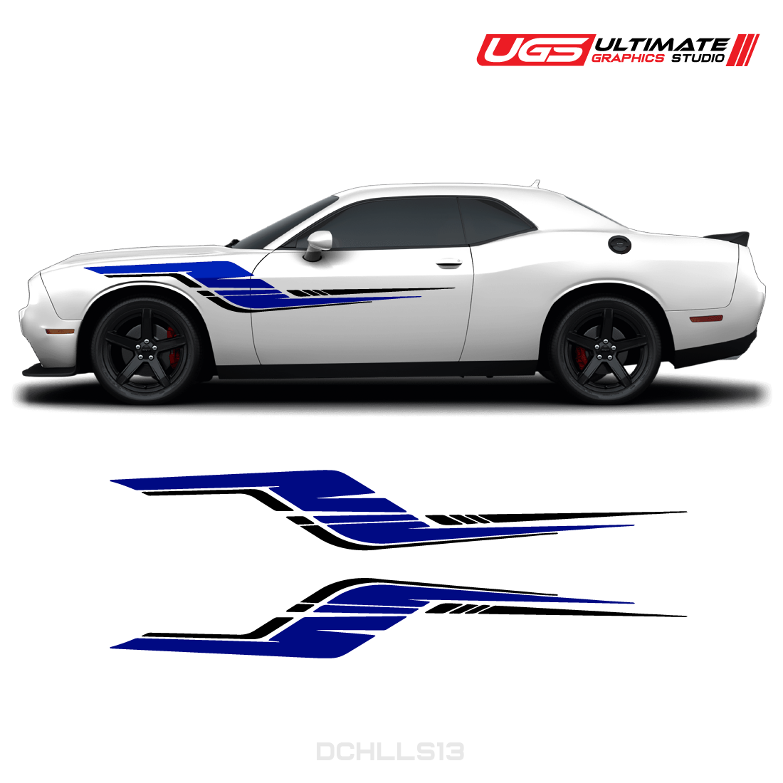 Dodge Challenger Side Graphics 2 Colors – Ultimate Graphics Studio
