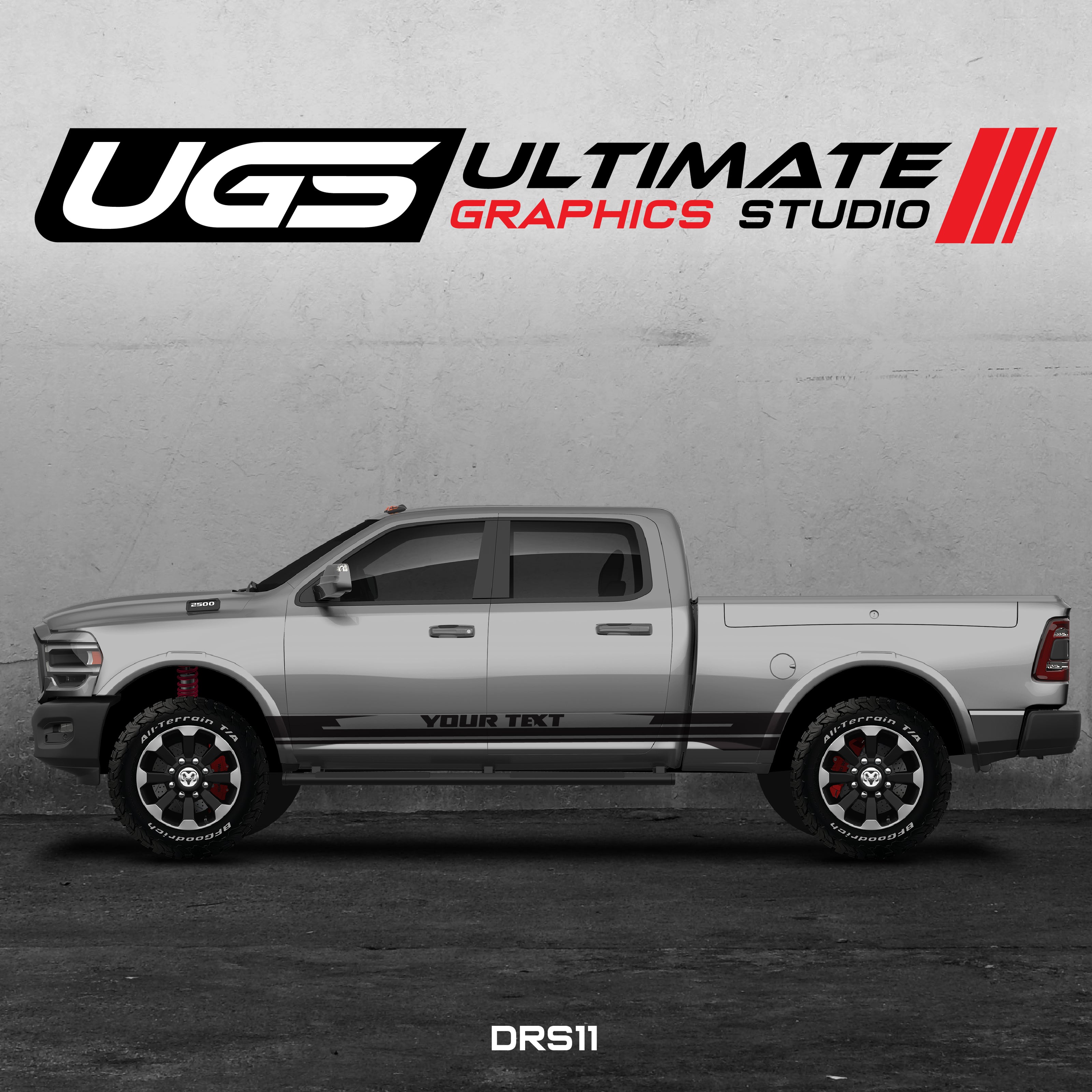 Dodge Ram Side Graphics with Custom Text – Ultimate Graphics Studio