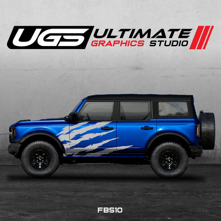 Ford Bronco Scratch Side Graphics – Ultimate Graphics Studio
