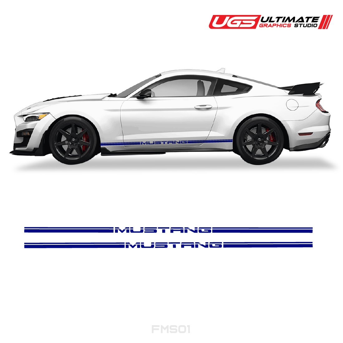 Ford Mustang Side 1 Color Graphics – Ultimate Graphics Studio