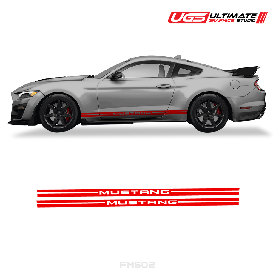 Ford Mustang Side Graphics Stripes – Ultimate Graphics Studio