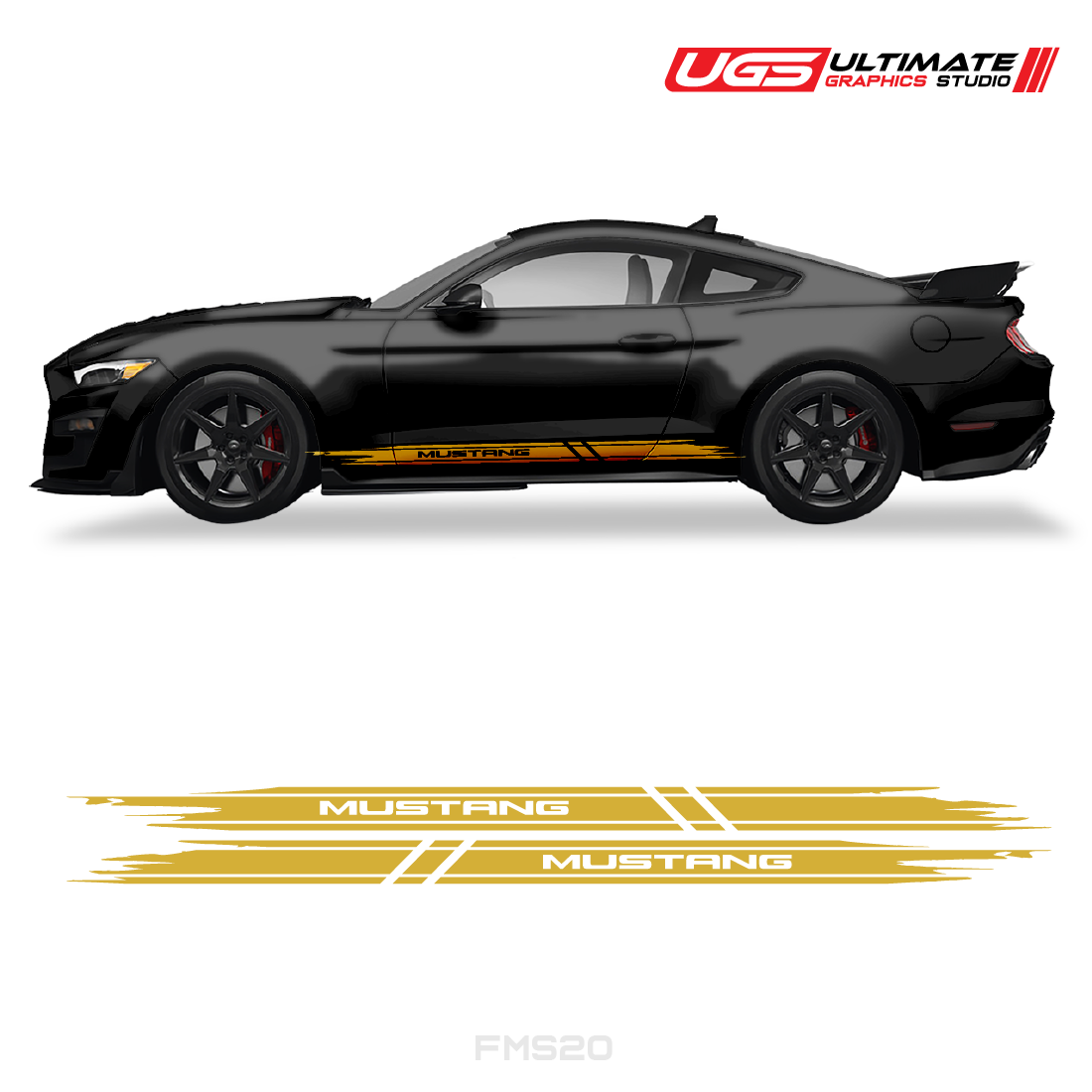 Ford Mustang Skirt Side Graphics – Ultimate Graphics Studio