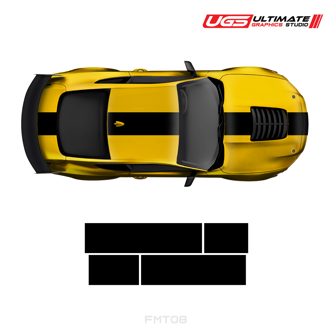 Ford Mustang Top 2 Color Strip – Ultimate Graphics Studio
