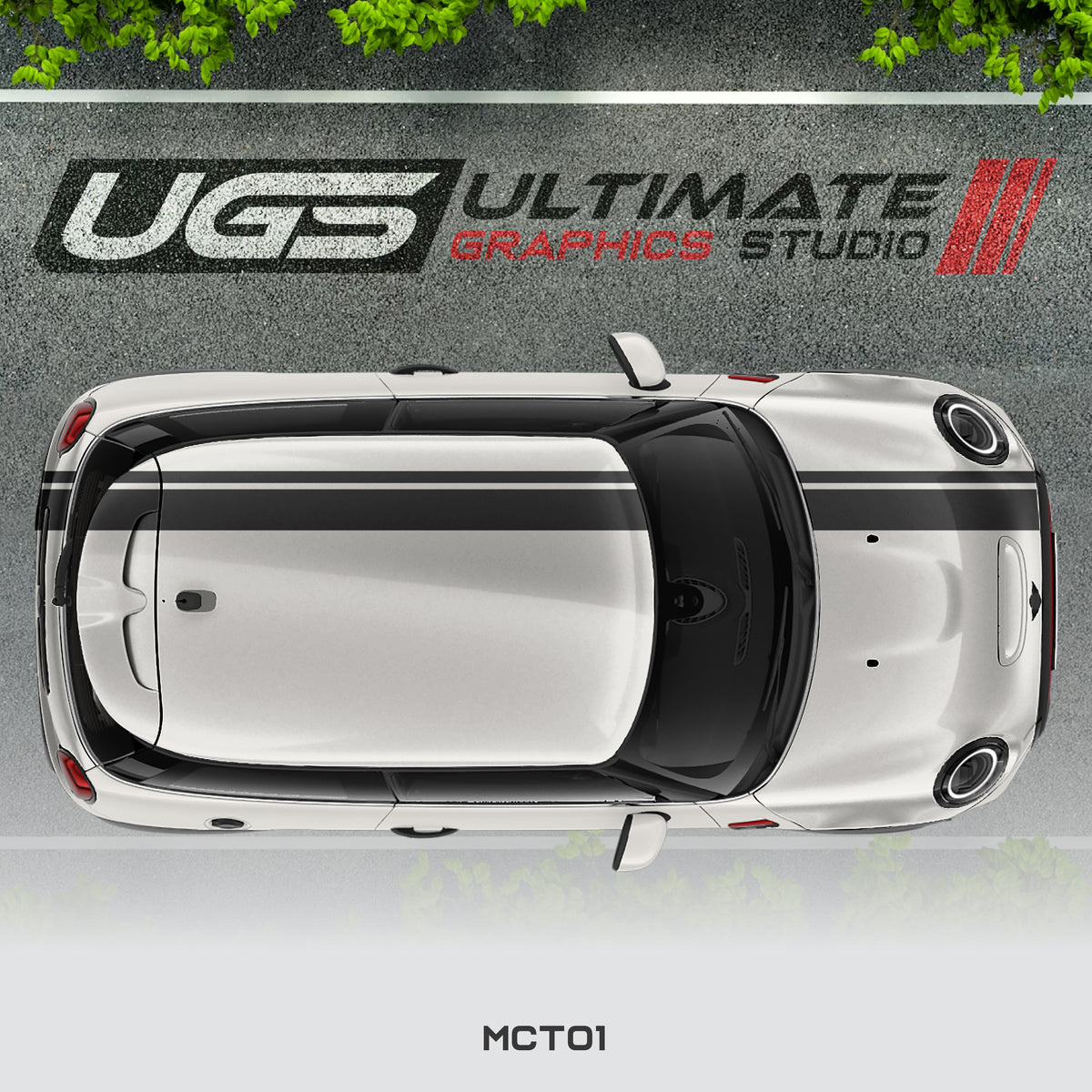 Mini Cooper Top Dual Stripe 1 Color Graphic – Ultimate Graphics Studio
