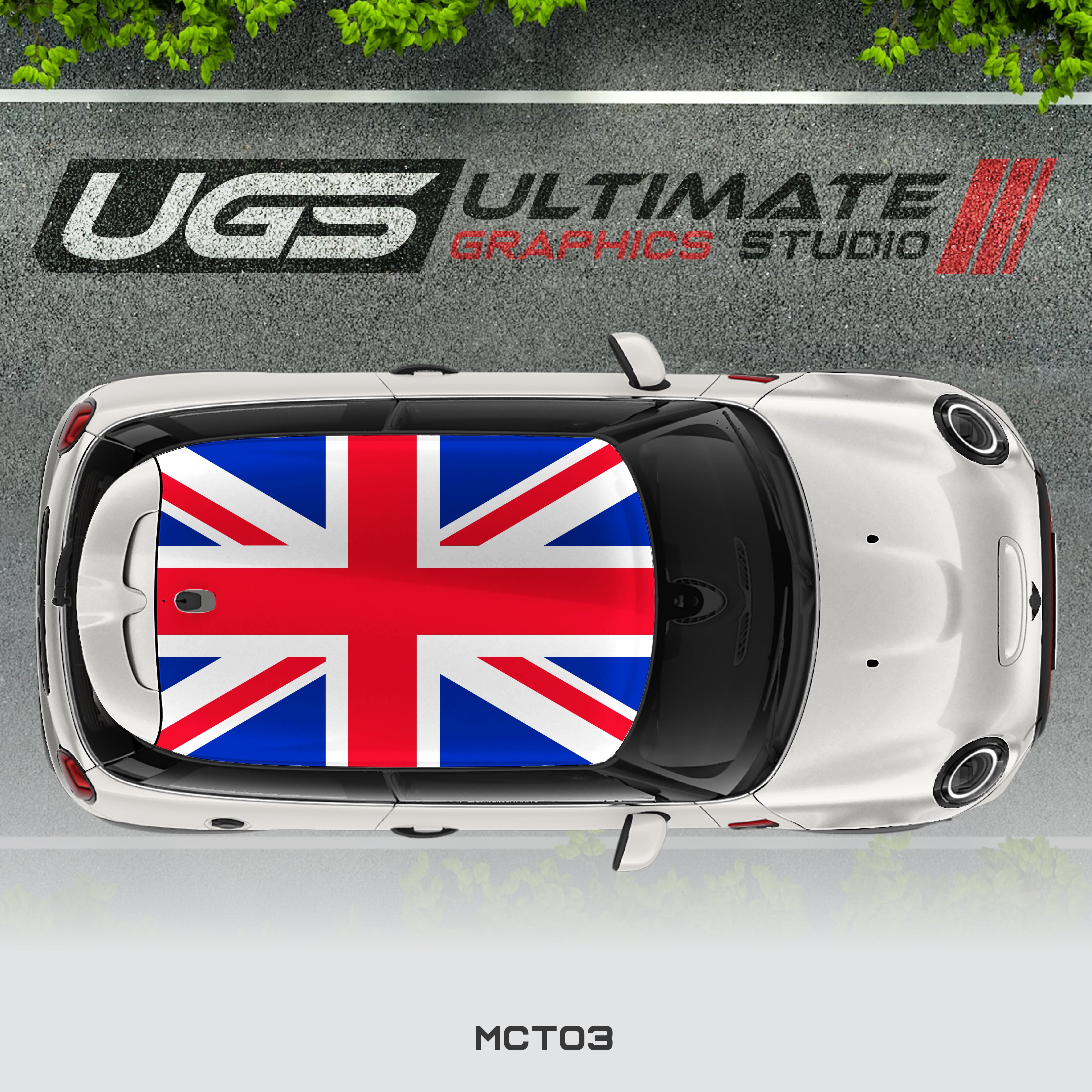 Mini Cooper Top UK Flag Graphics – Ultimate Graphics Studio